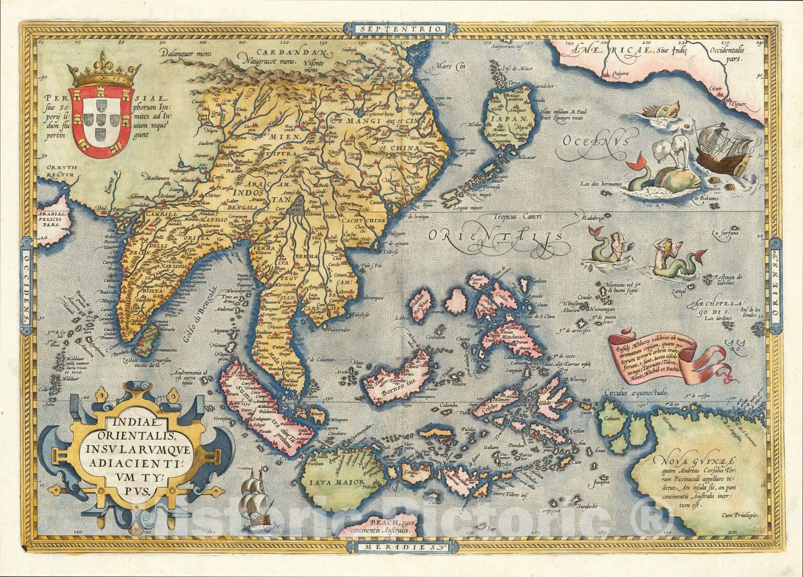 Ortelius Southeast Asia Map 1603 | Historical Map Print – Historic Pictoric