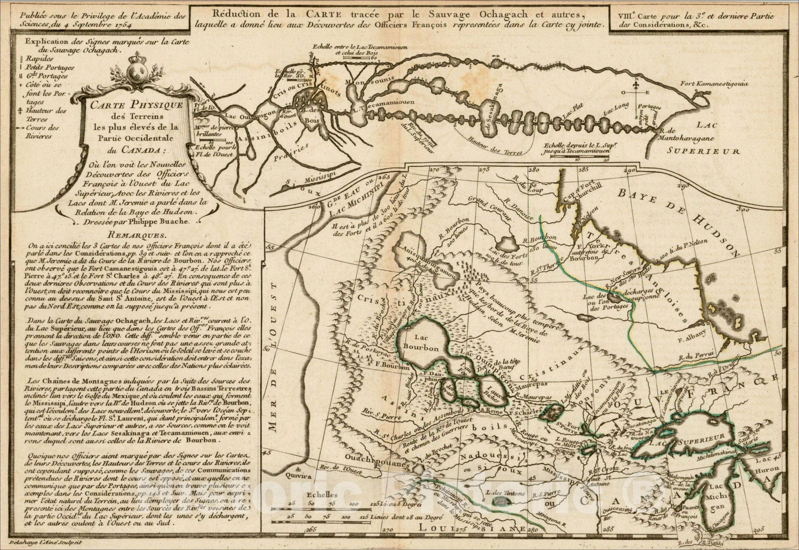 Historic Map : Native American Cartography, Bay of the West, Reduction ...