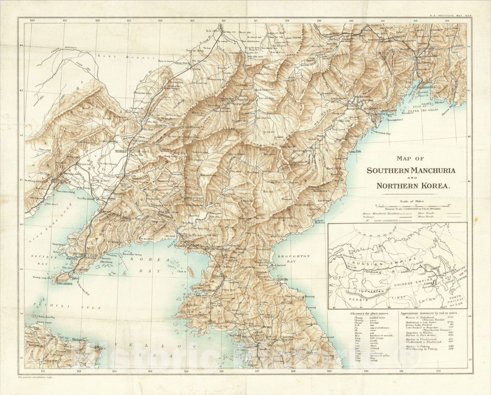 Historic Map : Map of Southern Manchuria and Northern Korea, 1904, Roy ...