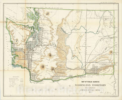 Washington Territory 1863 General Land Office Historical Map – Historic ...