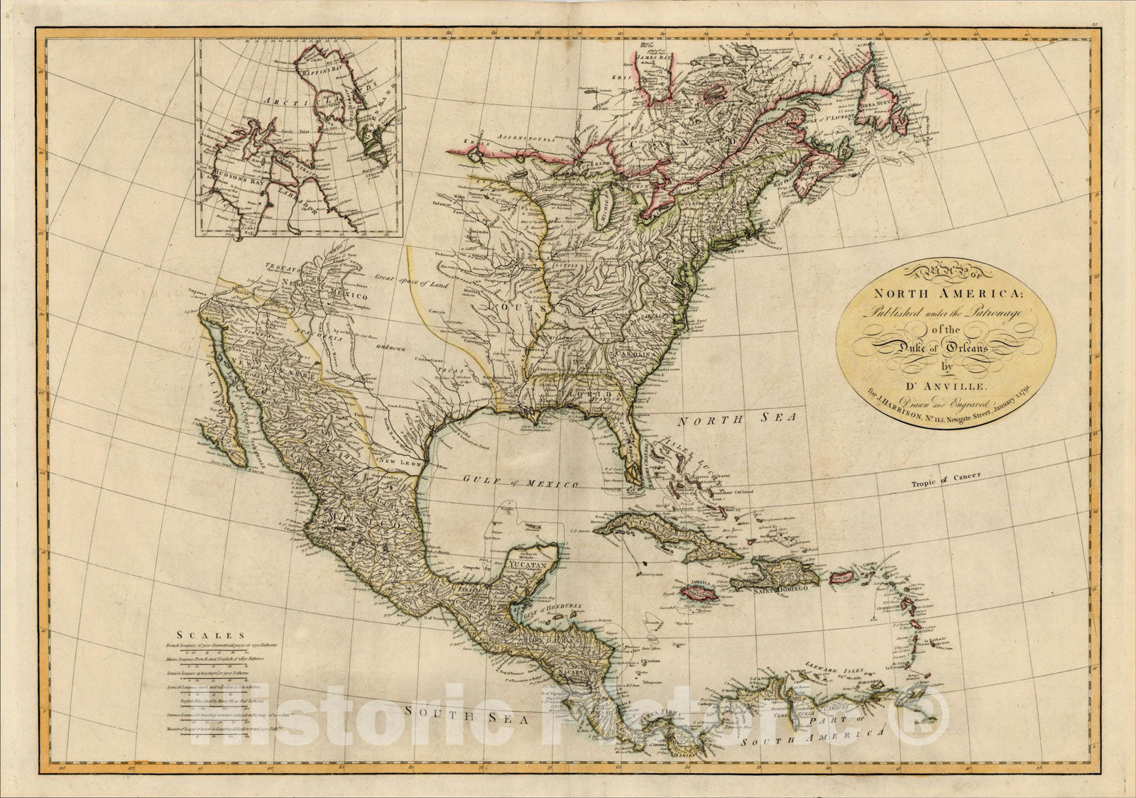 North America Northwest Territory 1791 Historical Map Print – Historic ...