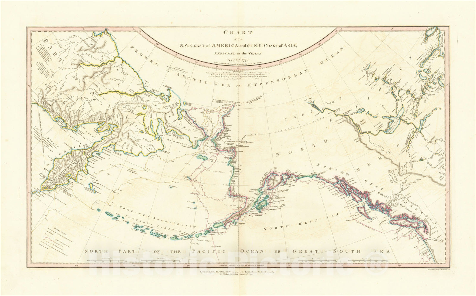 Historic Map : Chart of the NW Coast of America and the NE Coast of As ...