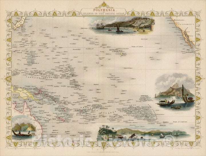 Historic Map : Polynesia, or Islands In the Pacific Ocean, 1851, John ...