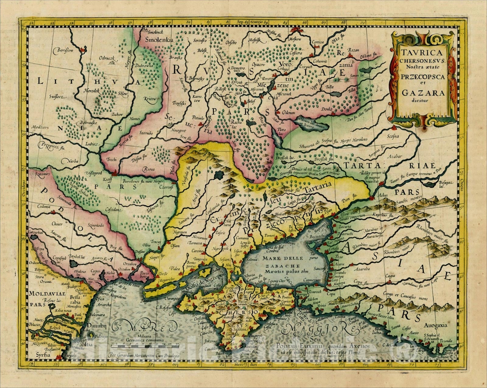 Historic Map : Taurica Chersonesus. Nostra aetate Przecopsca, at Gazar ...