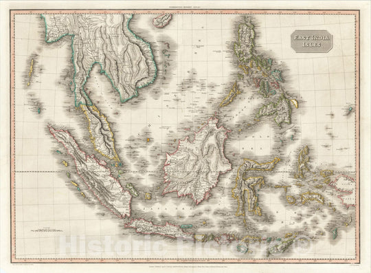 Historic Map : East India Isles, 1813, John Pinkerton, v2, Vintage Wal ...