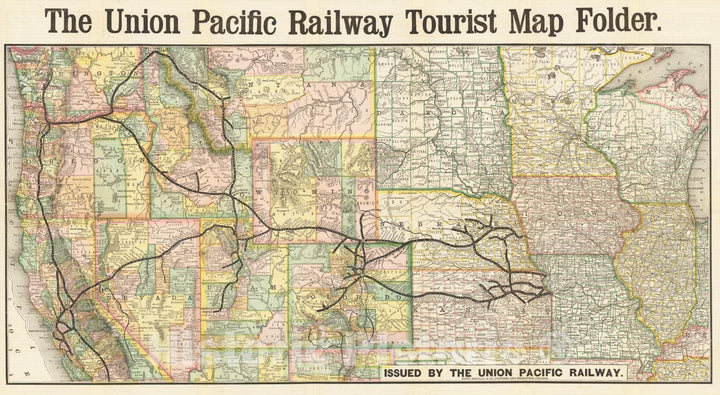 Historic Map : The Union Pacific Railway Tourist Map Folder, Tourists ...