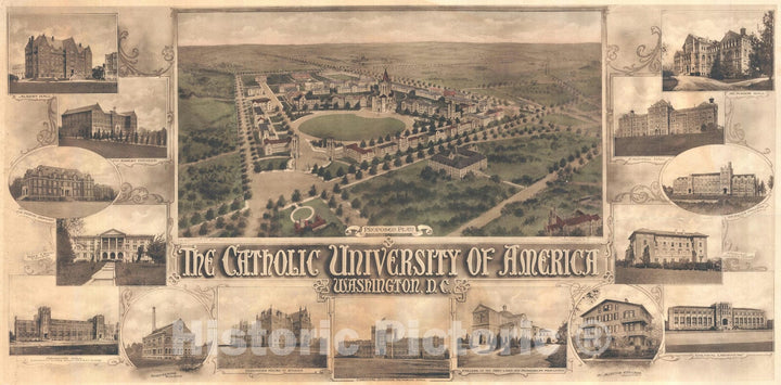 Historic Map : Catholic University of America, Murphy and Olmstead, 19 ...