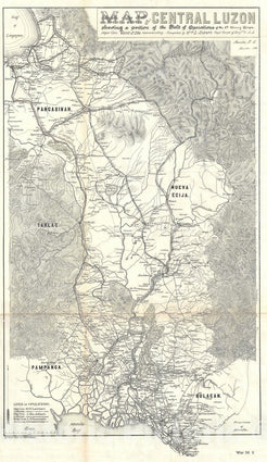 Historic Map : Central Luzon, Philippines, during The Philippine-Ameri ...