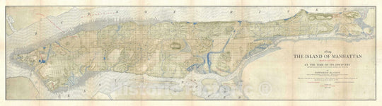 Historic Map : Manhattan, New York, in 1609 w/ Indian Tribes, MacCoun ...