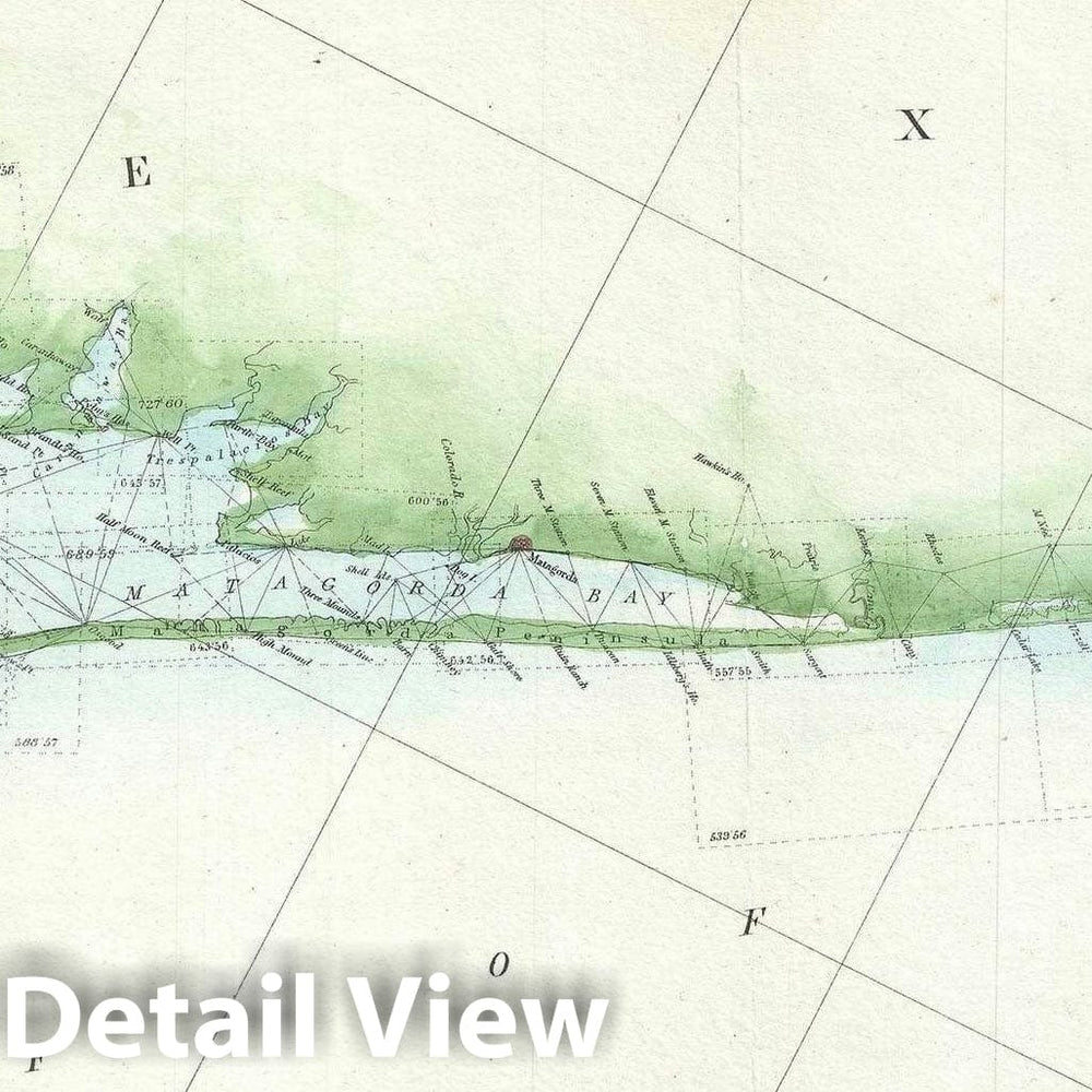 Historic Map : The Texas Coast from Corpus Christi to Galveston, U.S ...