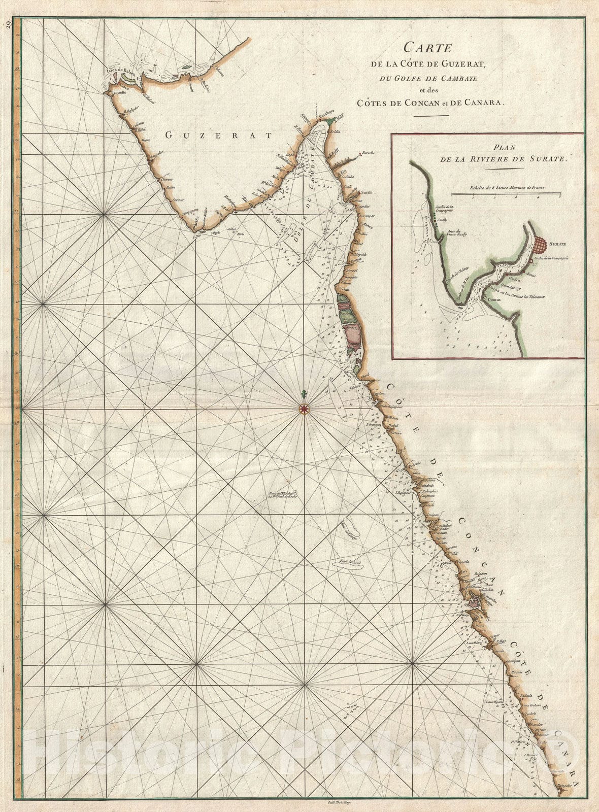 Historic Map : Nautical Chart Bombay "Mumbai", Konkan, India, Mannevil ...