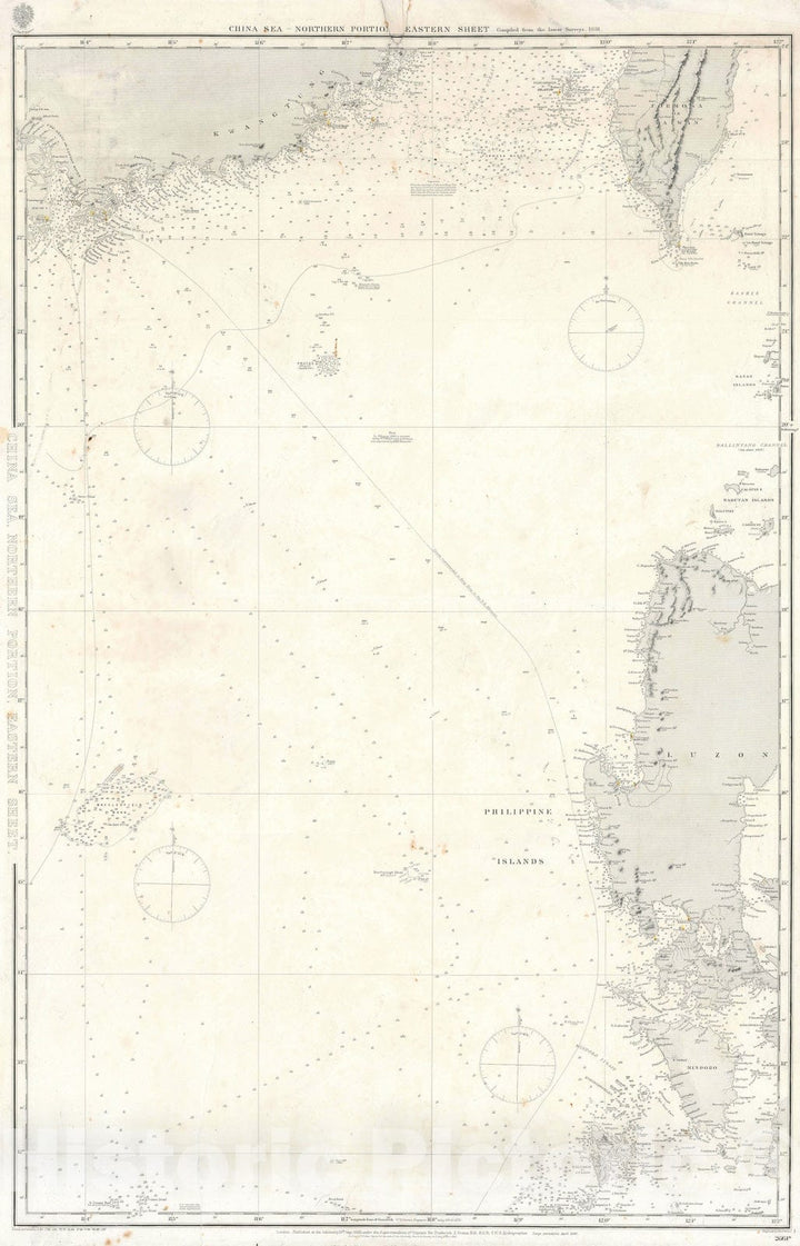 Historic Map : Nautical Chart Hong Kong, Macau, Taiwan, Luzon, and Min ...