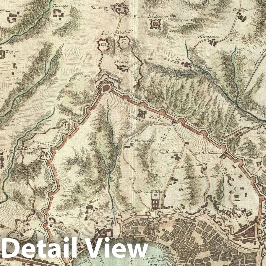 Historic Map : Genoa "Genova", Italy, Bardi, 1800, Vintage Wall Art ...