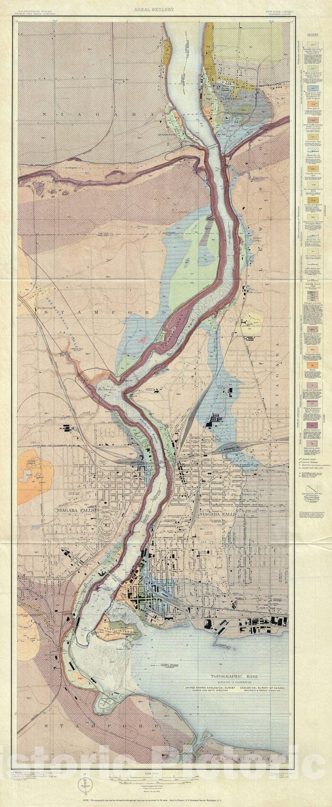 Historic Map : U.S. Geological Survey Areal Geology Map of Niagara Riv ...