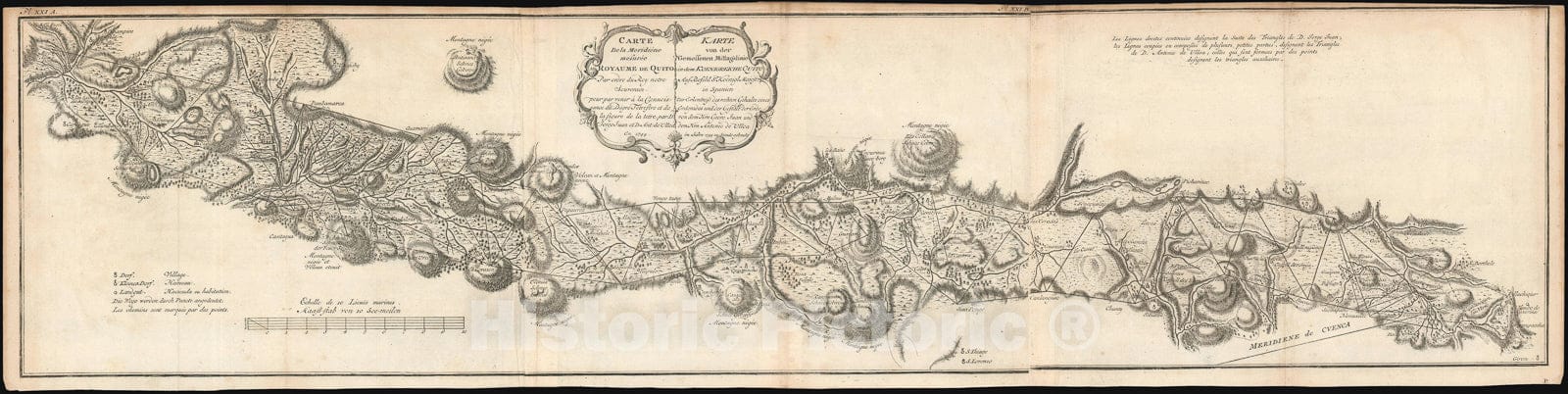 Historic Map : The Andes in Ecuador, Ulloa and Juan, 1752, Vintage Wal ...