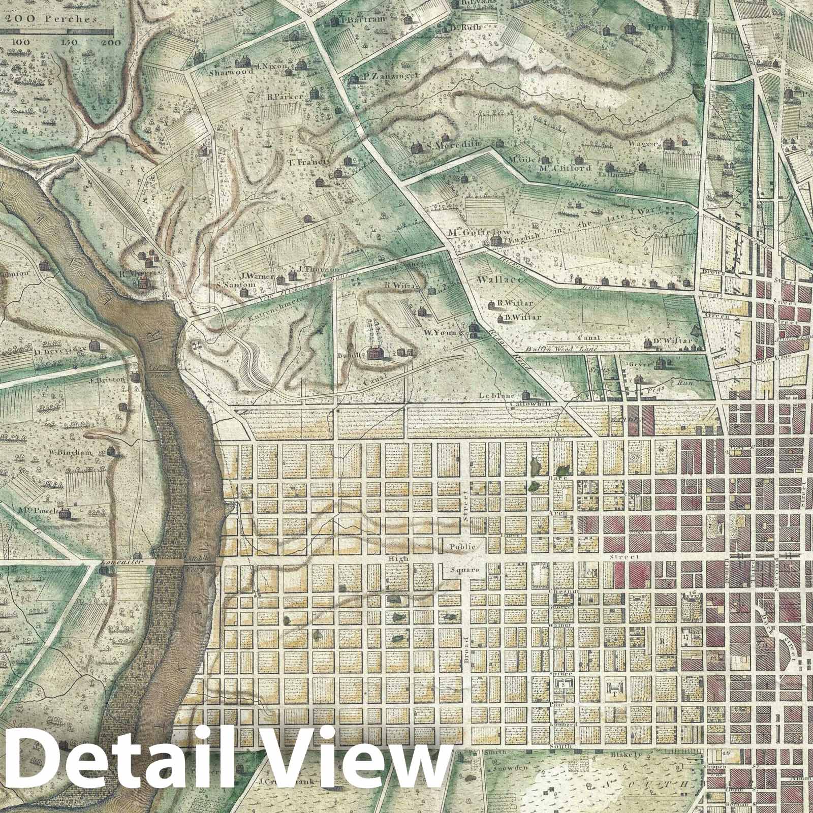 Historic Map : Plan of Philadelphia, Varlé, 1796, Vintage Wall Art ...