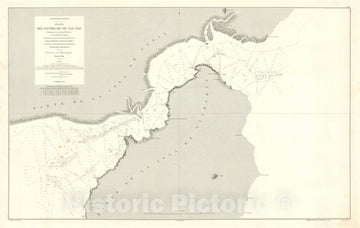 Historic Map : Nautical Chart Iloilo Strait, Philippines, Spanish Hidr ...