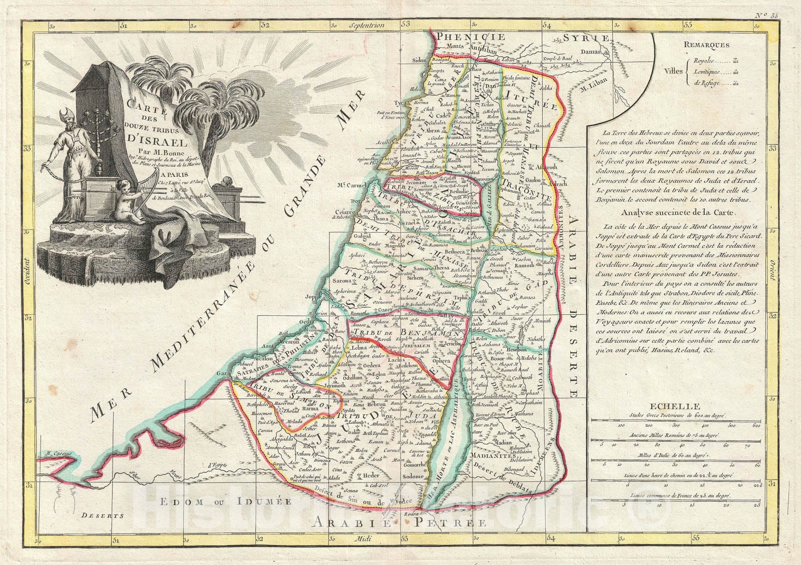 Historic Map Philip Map Of Palestine, Israel, Holy Land,