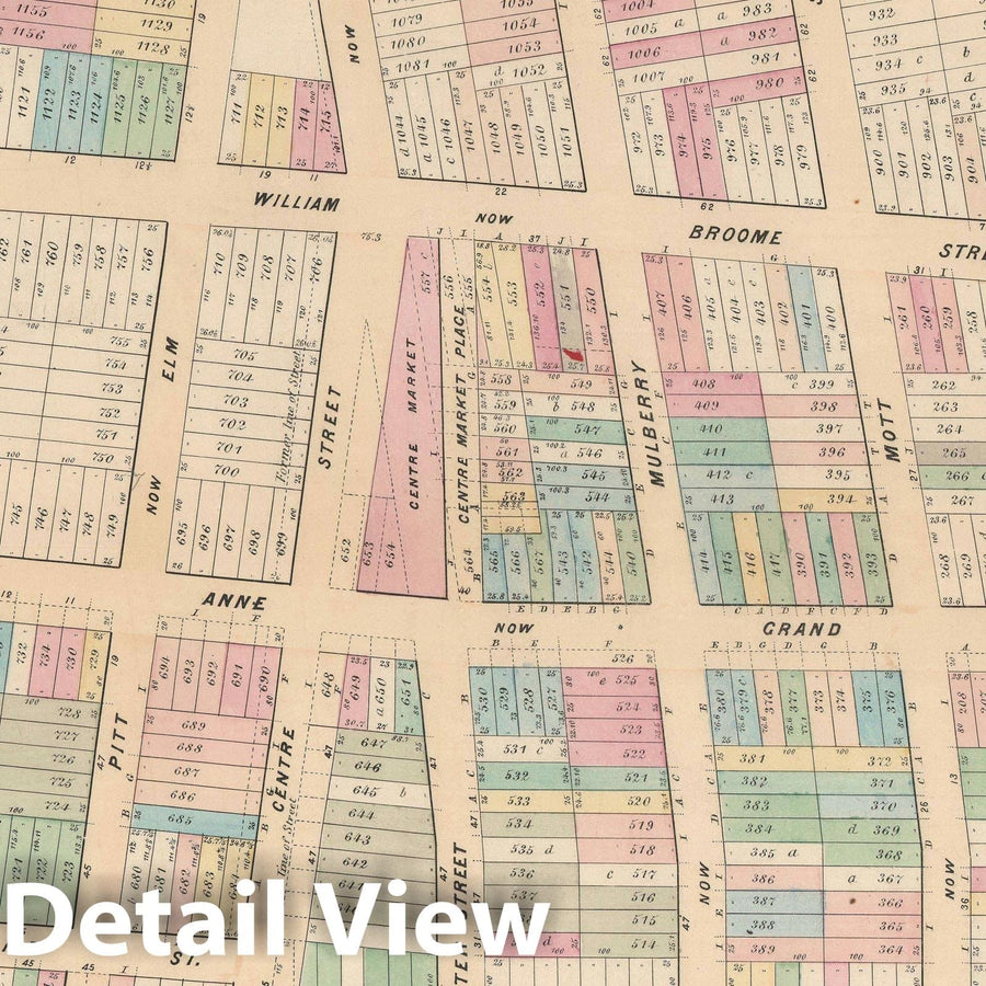 Historic Map : Little Italy, Nolita, and Soho, Manhattan, NYC, Holmes ...