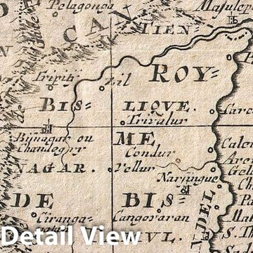 Historic Map : Sanson Map of India, 1652, Vintage Wall Art – Historic ...