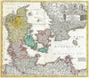 Historic Map : Homann Map of Denmark , 1730, Vintage Wall Art ...