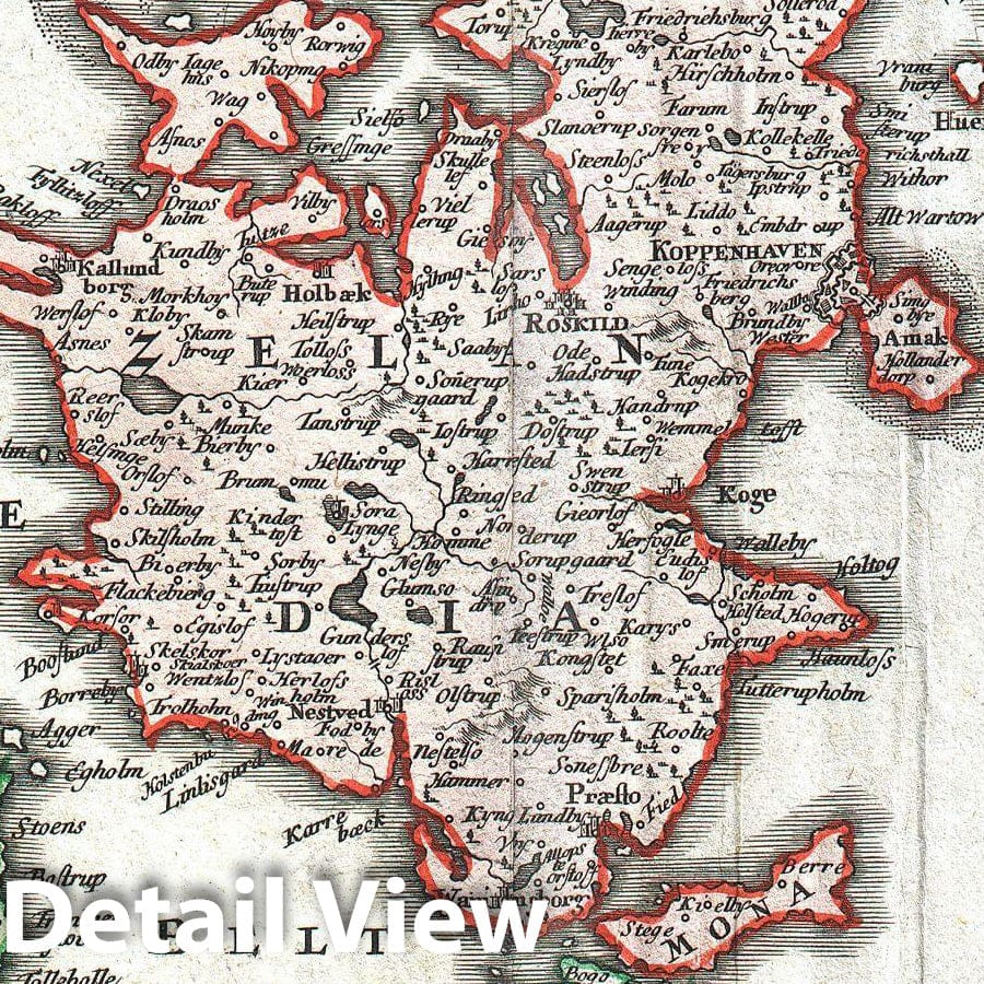 Historic Map : Homann Map of Denmark , 1730, Vintage Wall Art ...
