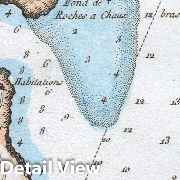 Historic Map : Bellin Map of Port du Carenage, St. Lucia, West Indies ...