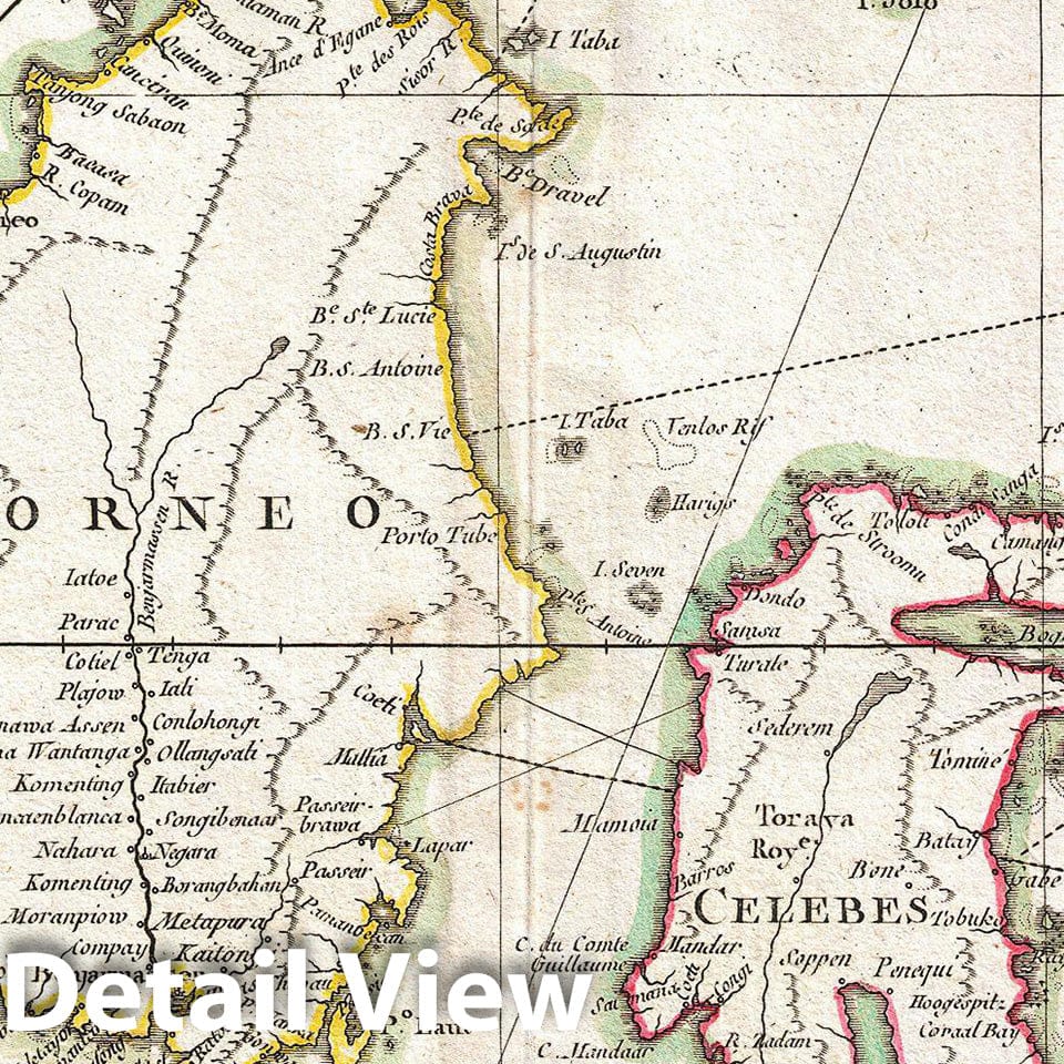 Historic Map : Bonne Map of The East Indies (Java, Sumatra, Borneo, Si ...