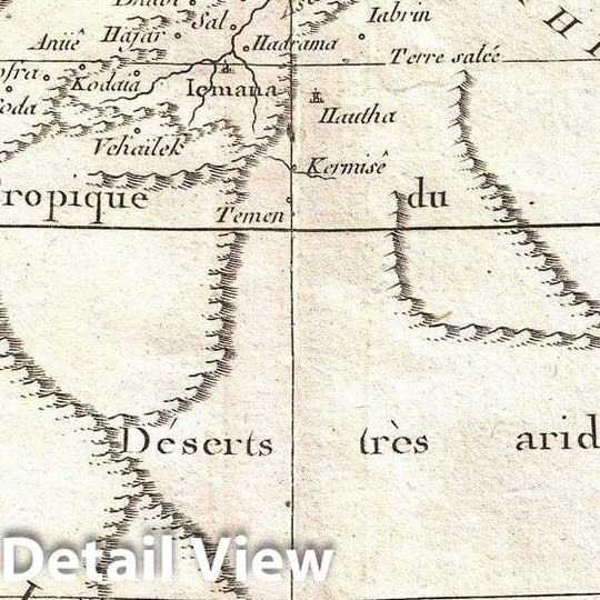 Historic Map : Bonne Map of Arabia, 1771, Vintage Wall Art – Historic ...