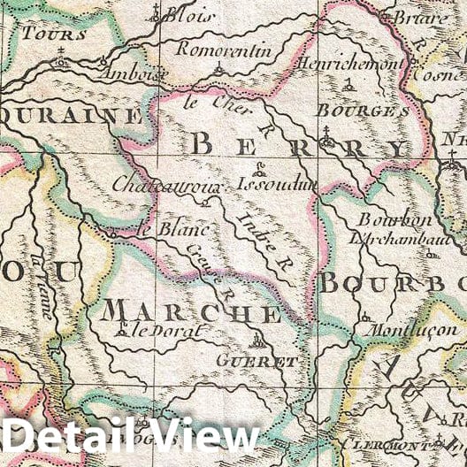 Historic Map : Bonne Map of France, 1771, Vintage Wall Art - Historic ...