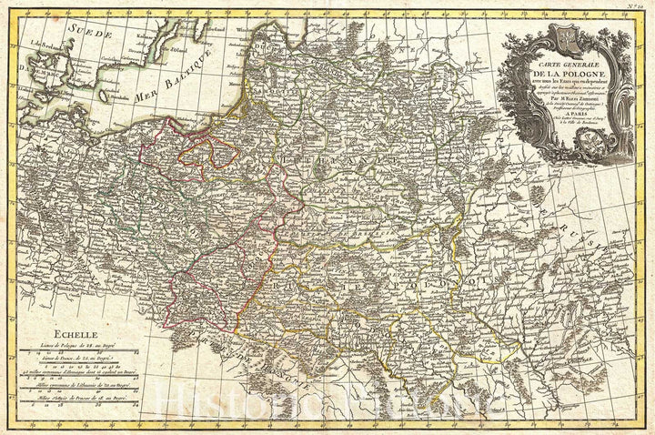 Historic Map : Zannoni Map of Poland and Lithuania, 1771, Vintage Wall ...