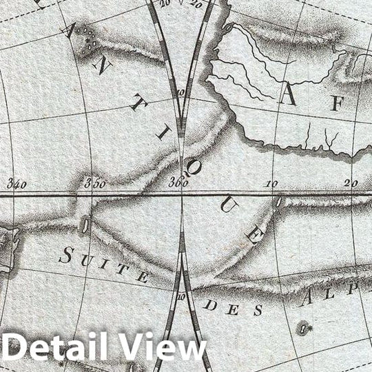 Historic Map : Pallas and Mentelle Map of The Physical World, 1779, Vi ...
