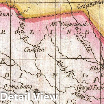 Historic Map : Raynal and Bonne Map of Southern United States, 1780, V ...