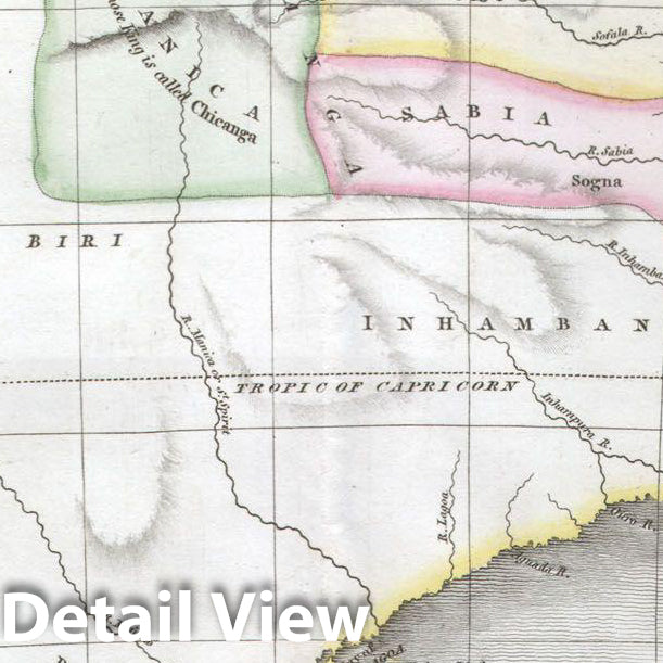 Historic Map : Pinkerton Map of Southern Africa, 1809, Vintage Wall Ar ...