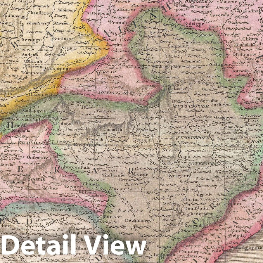 Historic Map : Pinkerton Map of India (Pakistan, Afghanistan, Tibet, N ...