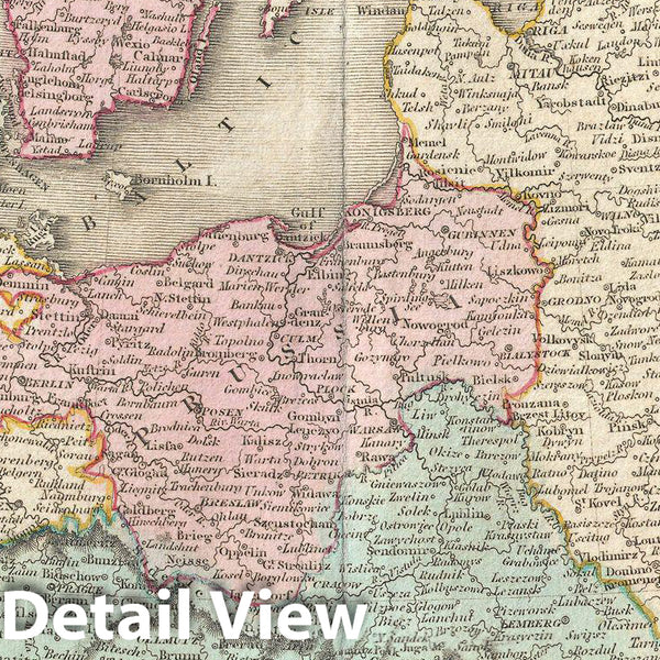 Historic Map : Pinkerton Map of of Europe, 1818, Vintage Wall Art ...