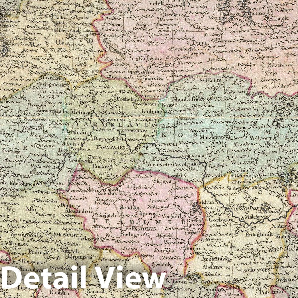 Historic Map : Pinkerton Map of Russia in Europe, 1818, Vintage Wall A ...