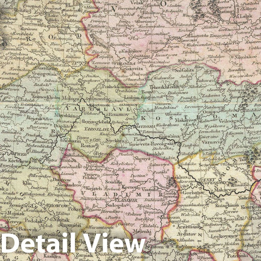 Historic Map : Pinkerton Map of Russia in Europe, 1818, Vintage Wall A ...