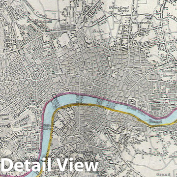 Historic Map : S.D.U.K. Map of London and Environs, England , 1832, Vi ...