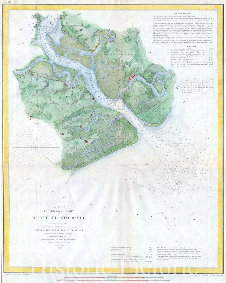Historic Map : U.S.C.S. Map of The North Edisto River, South Carolina ...