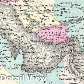 Historic Map : Colton Map of Persia, Afghanistan, and Arabia , 1855, V ...