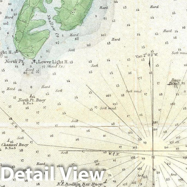 Historic Map : U.S. Coast Survey Map or Chart of The Patapsco River, C ...
