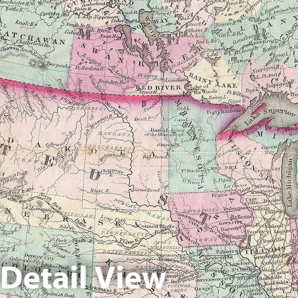 Historic Map : Johnson Map of North America, 1862, Vintage Wall Art ...