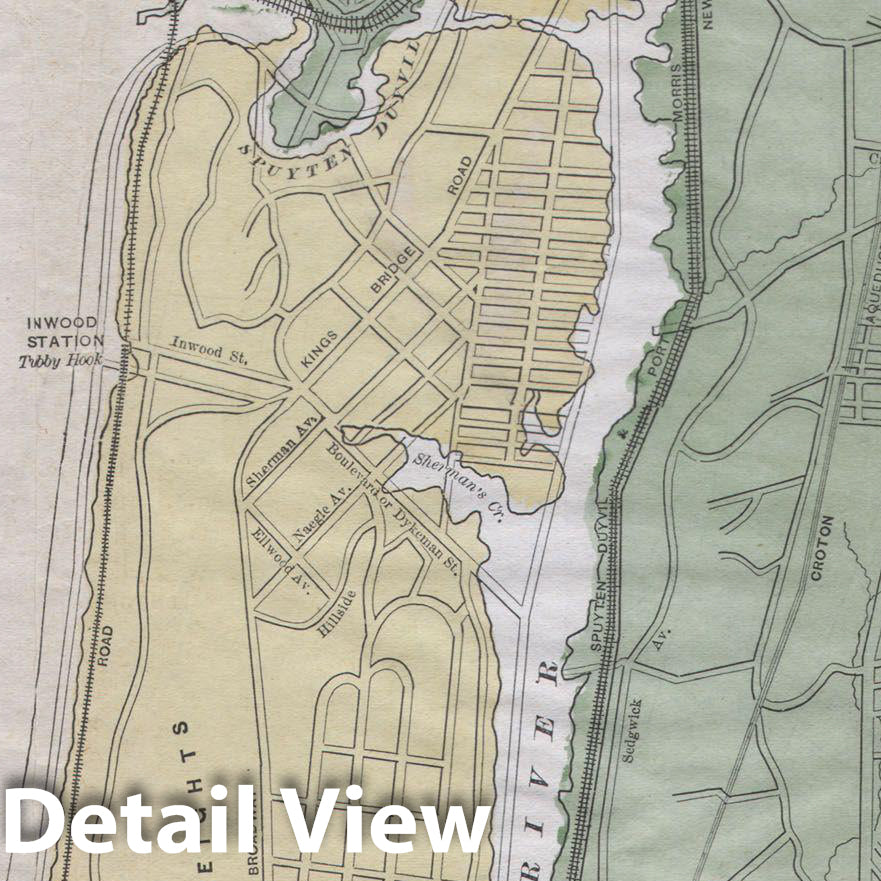 Historic Map : Fisk and Russell Map of New York City , 1863, Vintage W ...