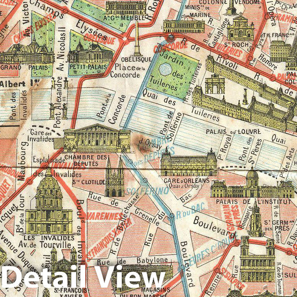 Historic Map : Robelin Map of Paris, France, 1920, Vintage Wall Art ...