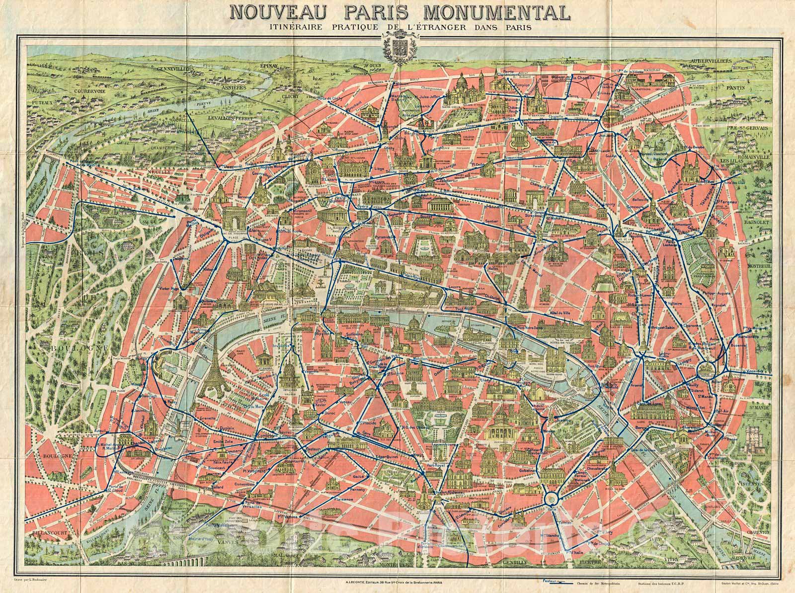 Map Of France With Monuments