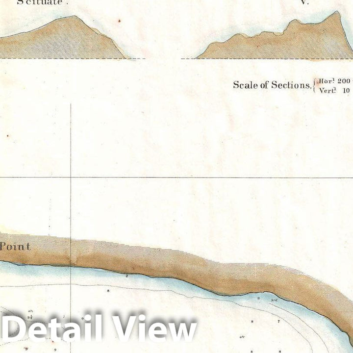 Historic Map : U.S. Coast Survey Map or Chart of Edgartown Harbor, Mar ...