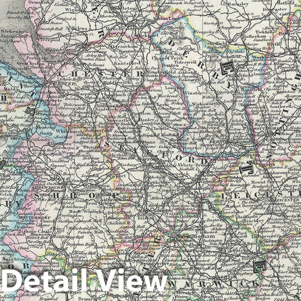 Historic Map : Dufour Map of England and Wales, 1860, Vintage Wall Art ...