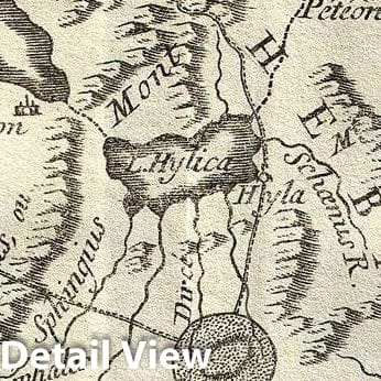 Historic Map : Bocage Map of Boeotia, Ancient Greece, 1987, Vintage Wa ...