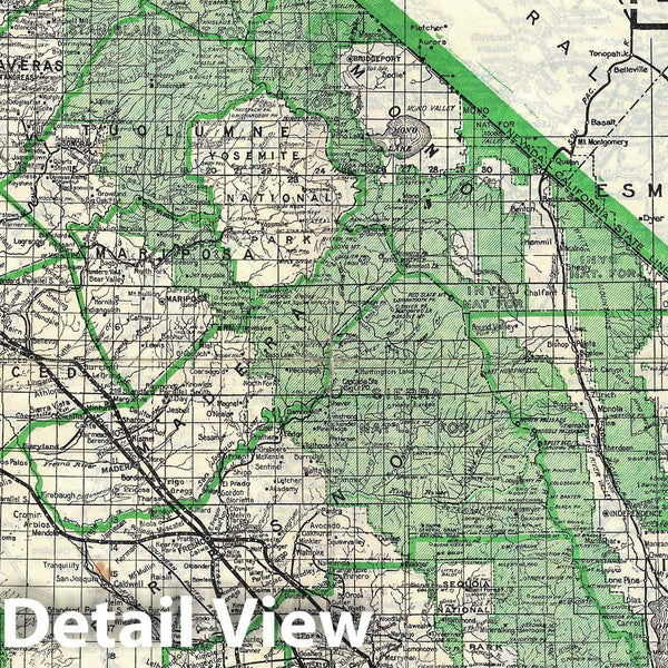 Historic Map : Clason Antique Map of California, 1920, Vintage Wall Ar ...